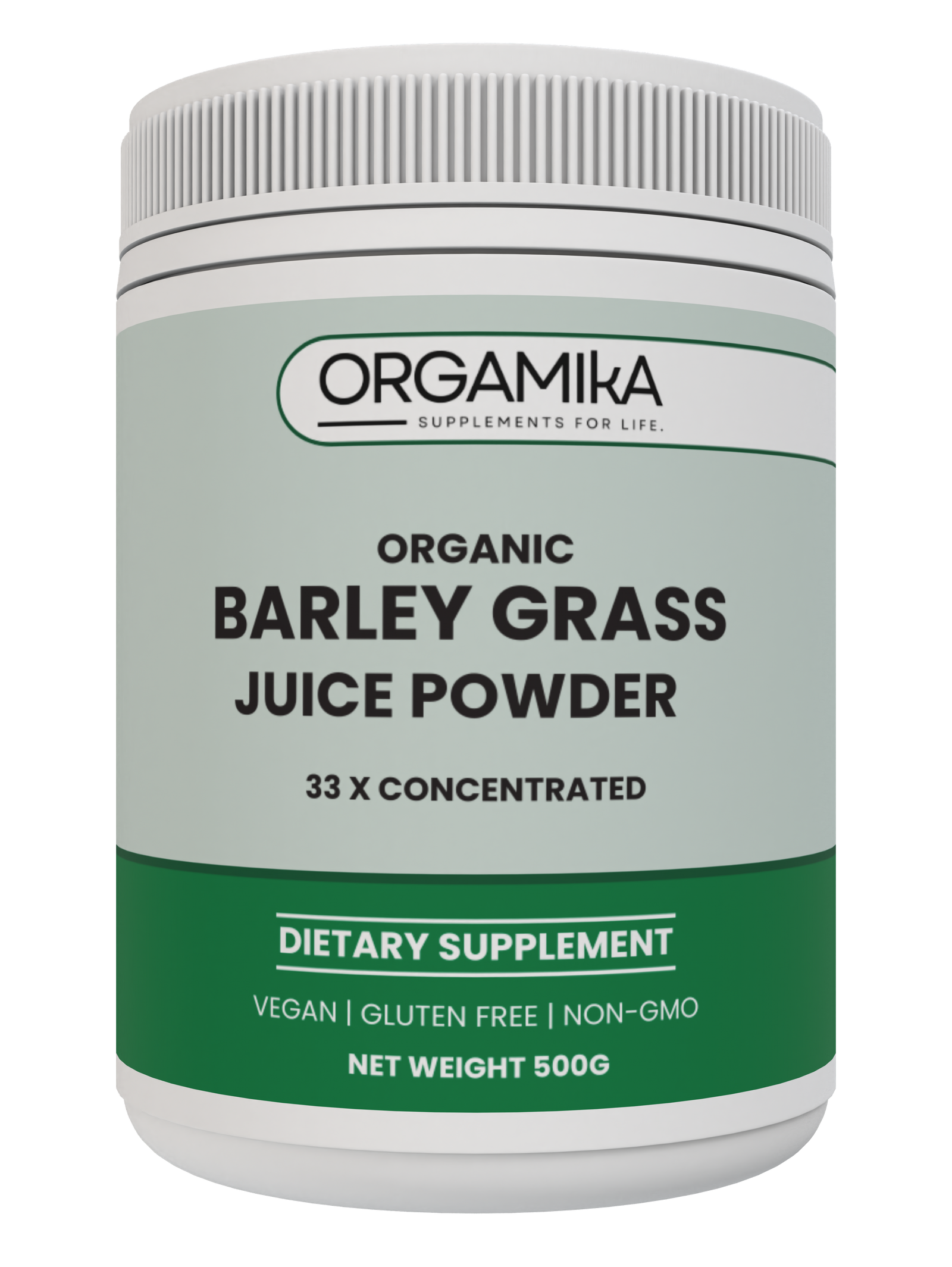 Orgamika Barley Grass Juice Powder 500g - 100% Organic