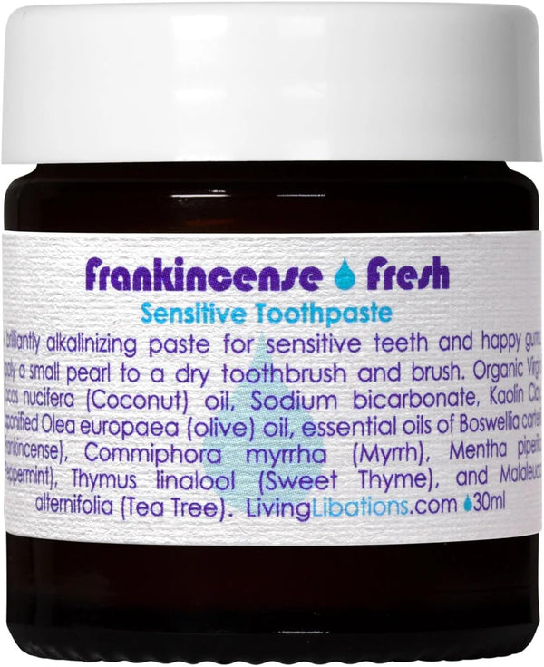 Living Libations Organic Frankincense Fresh Sensitive Toothpaste 15ml