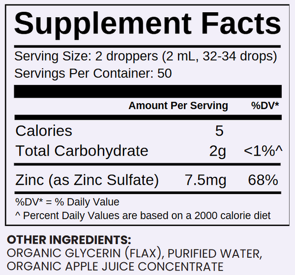 Orgamika Liquid Zinc Sulfate 100ml